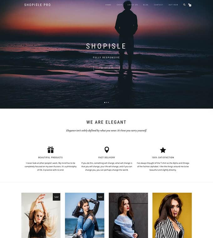 ShopIsle PRO - Modern WordPress theme for online shops @ ThemeIsle