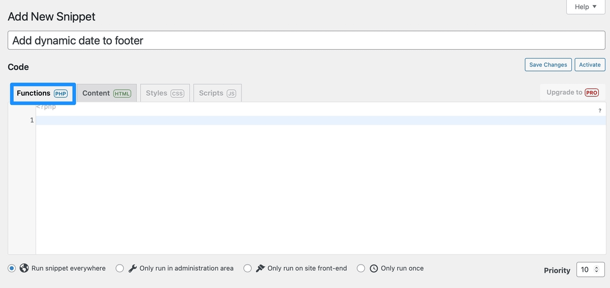 How to Add a Dynamic Copyright Date in WordPress Footer