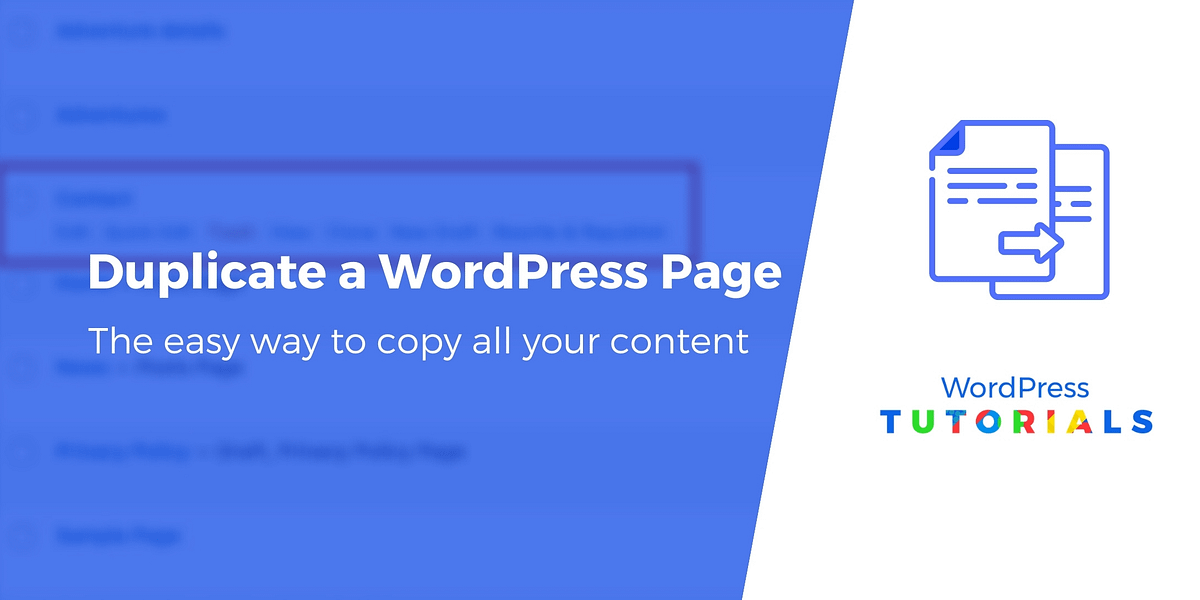 How to Duplicate a Page in WordPress (Free and Easy Method)