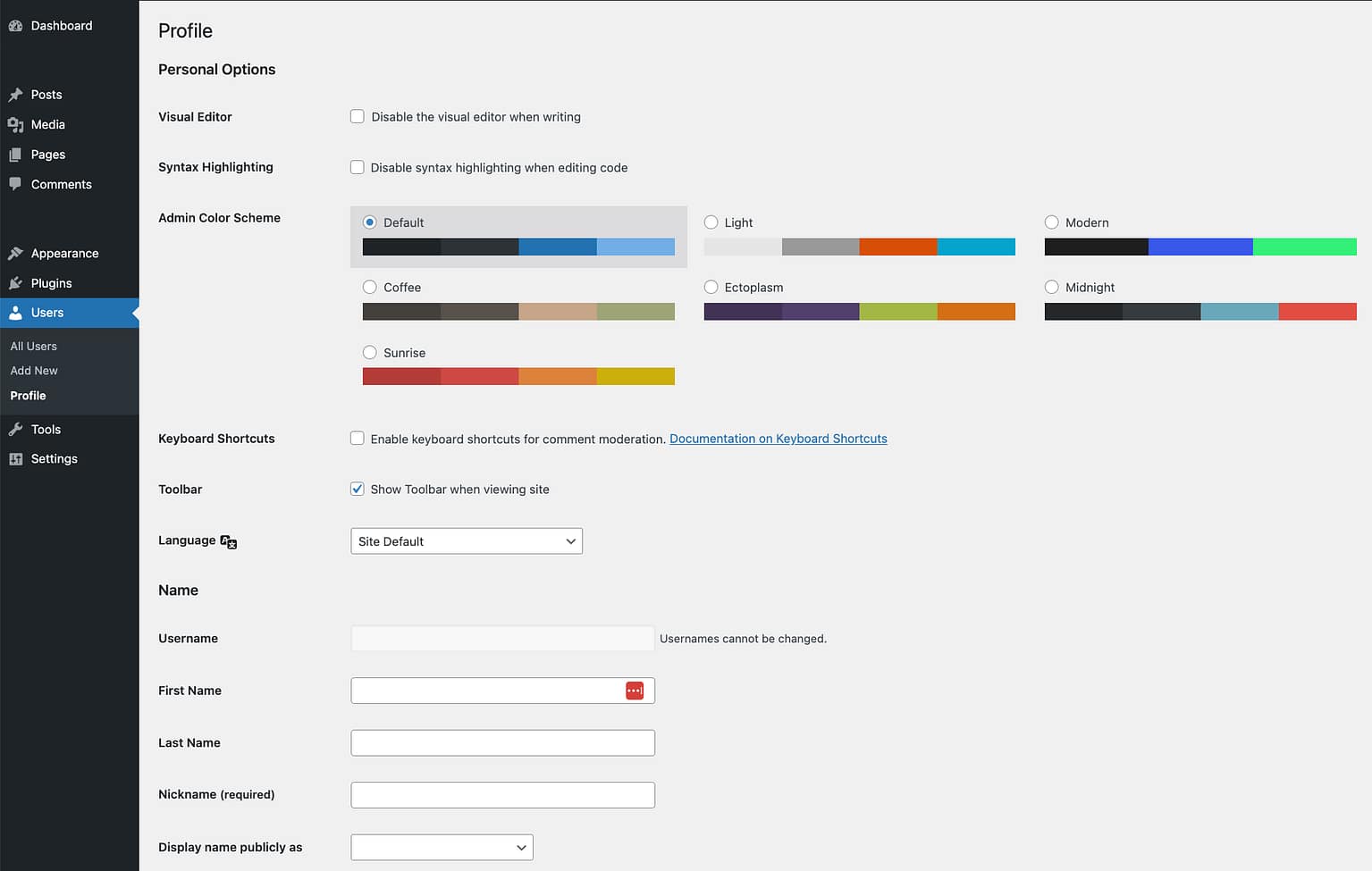 What Is WordPress User Profile Page?