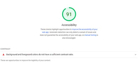 Fix “Background and Foreground Colors Sufficient Contrast Ratio”