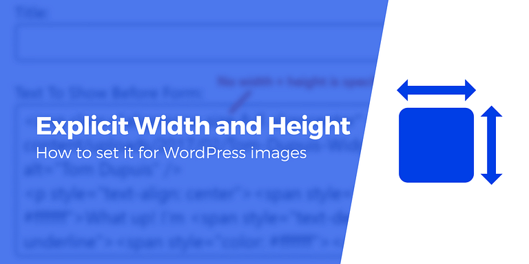 How to Use Explicit Width and Height on Image Elements