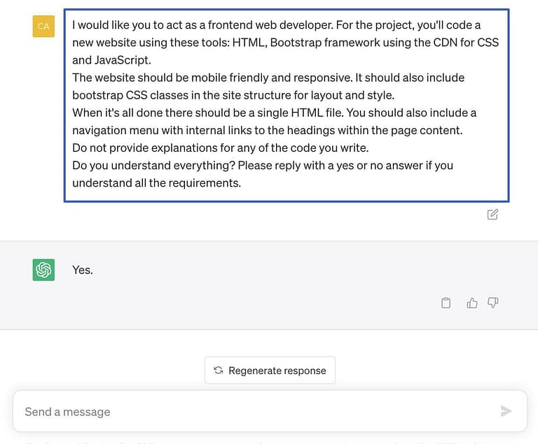 How to Use ChatGPT to Build a Website