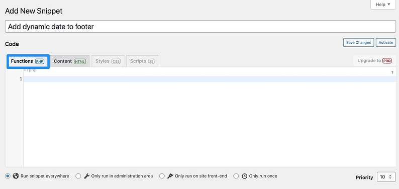 How to Add a Dynamic Copyright Date in WordPress Footer