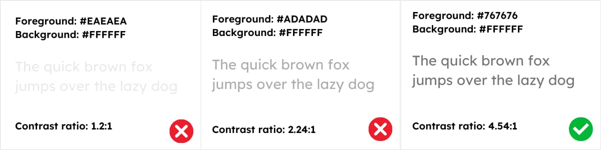 Fix “background And Foreground Colors Sufficient Contrast Ratio”