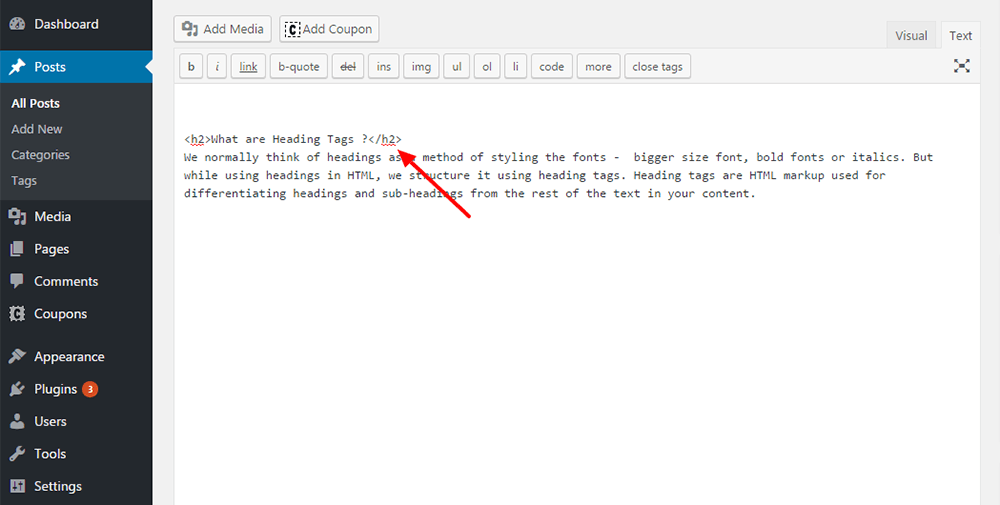 WordPress Heading Tags: H1, H2 - How and Why to Use Them WordPress Heading Tags: H1, H2 - How and Why to Use Them
