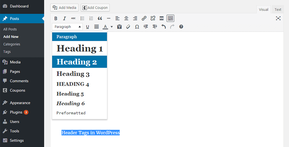 WordPress Heading Tags: H1, H2 - How and Why to Use Them
