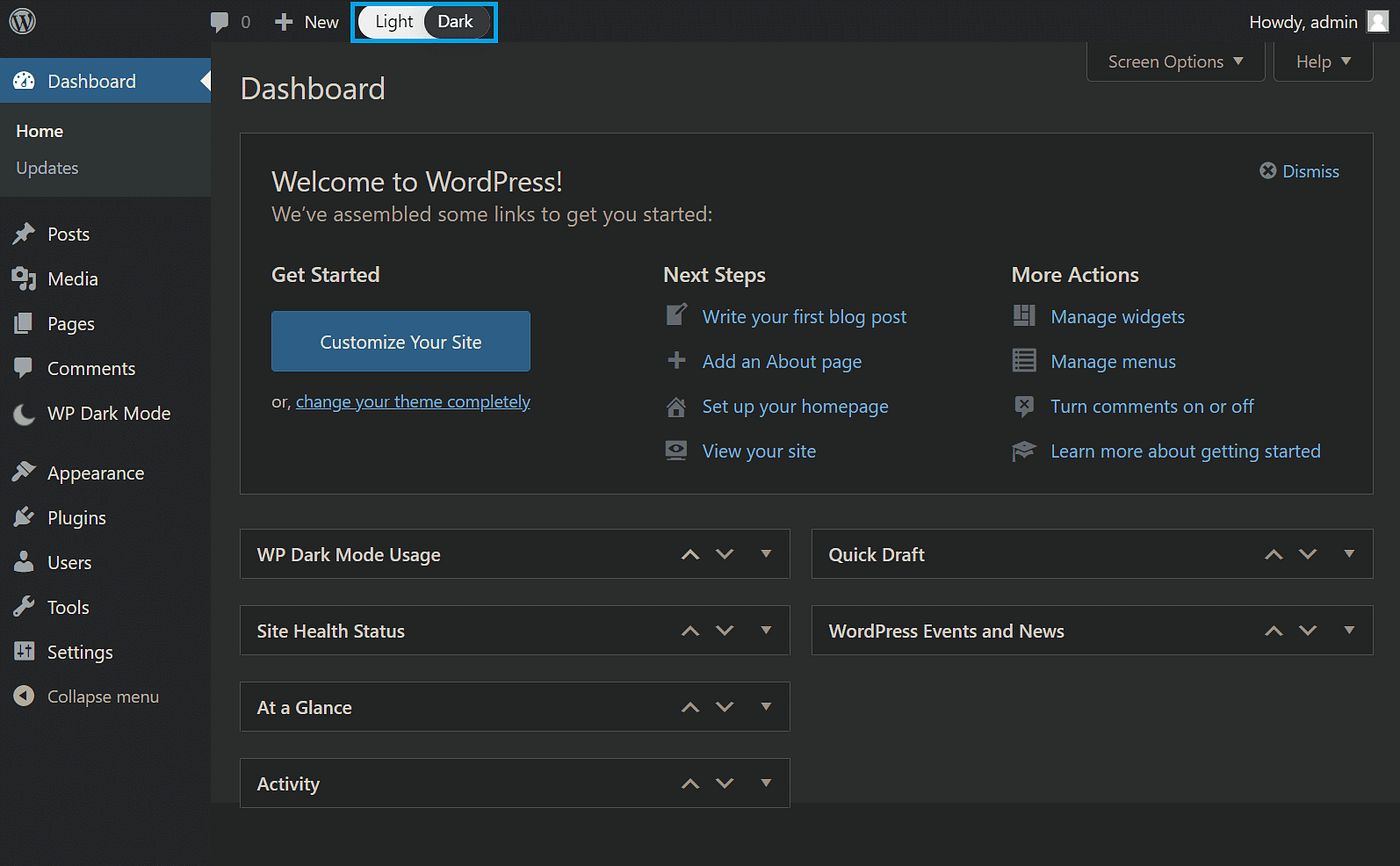 WordPress Dark Mode: How to Enable It on Your Site (Beginner's Guide)