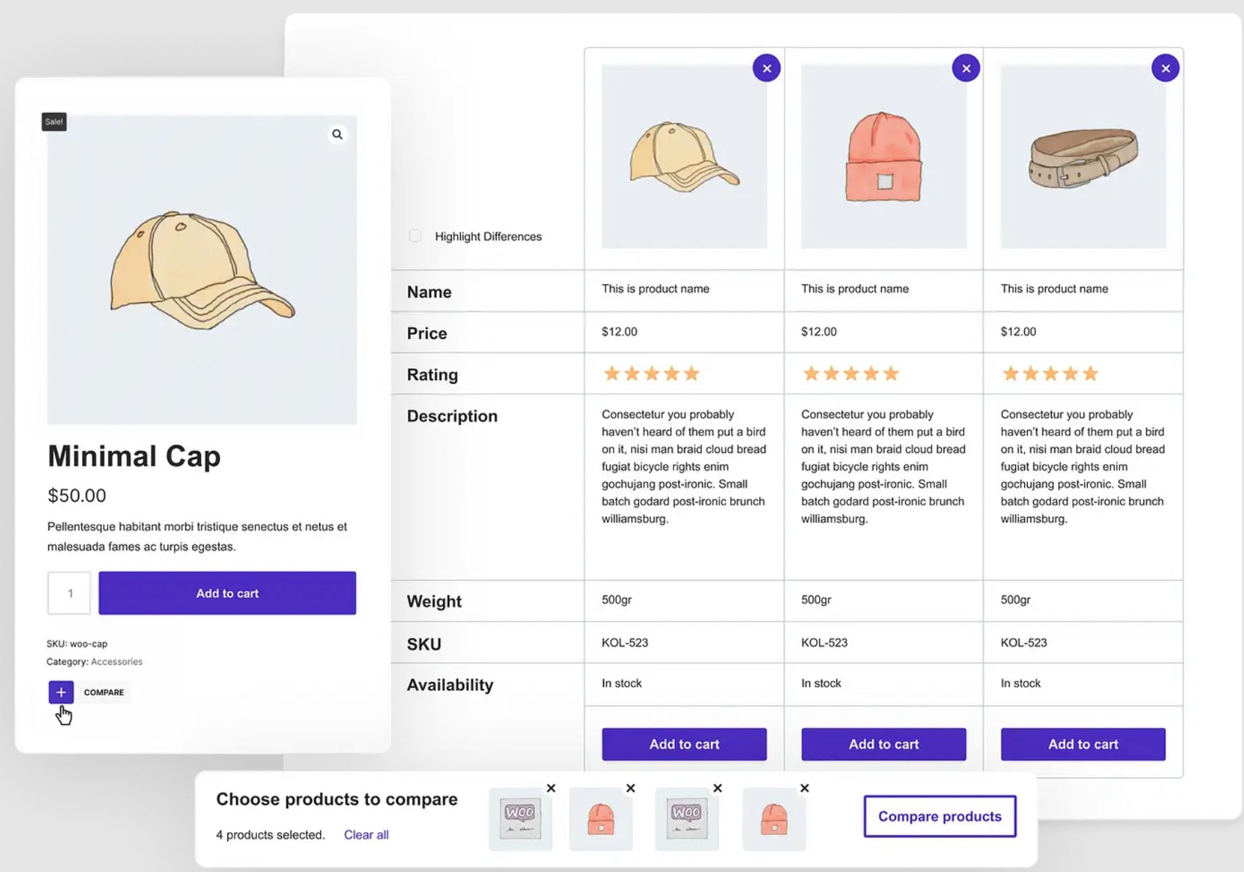WooCommerce: Compare Products Using This Handy Table
