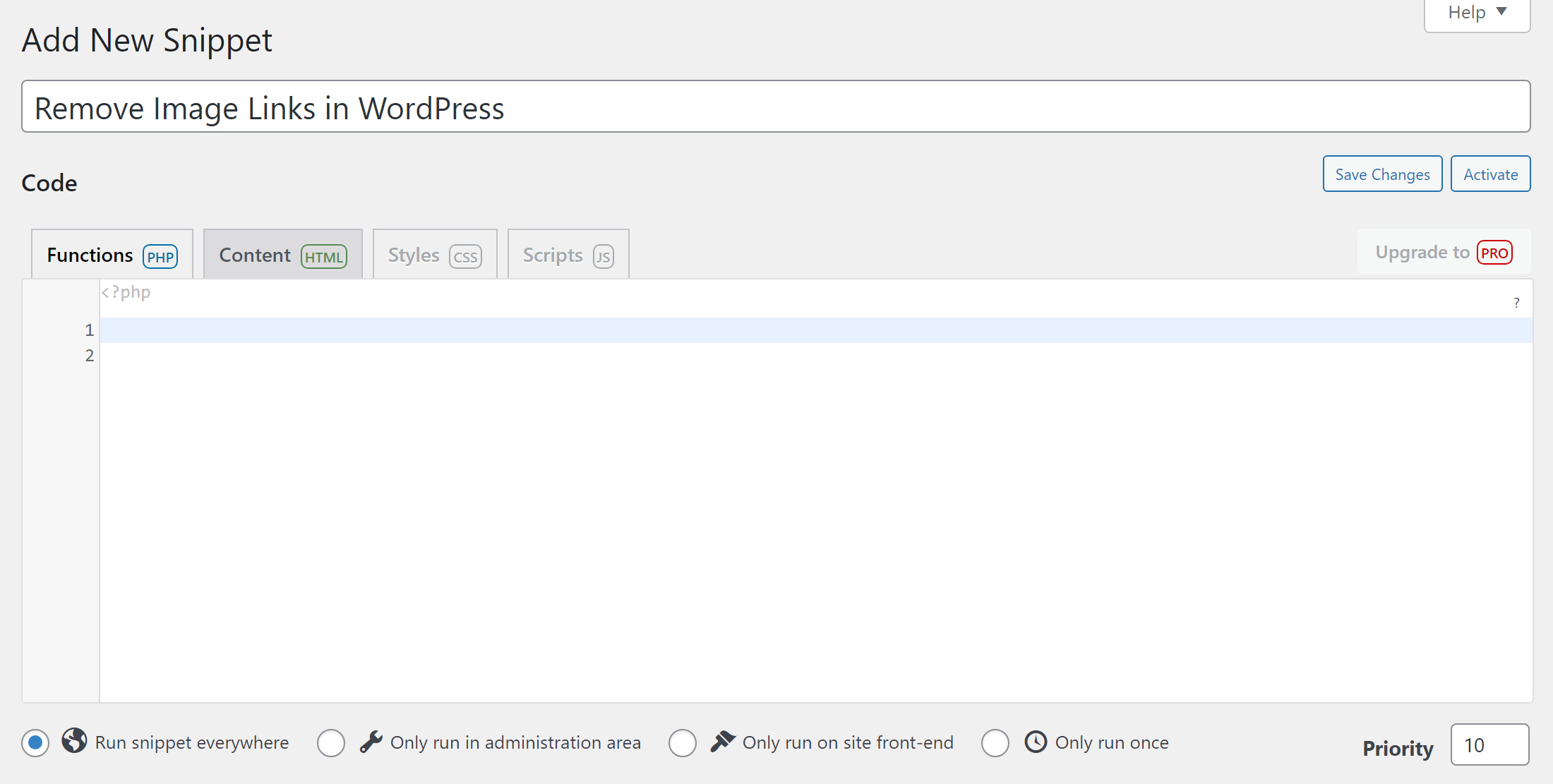 How to Remove Image Links in WordPress