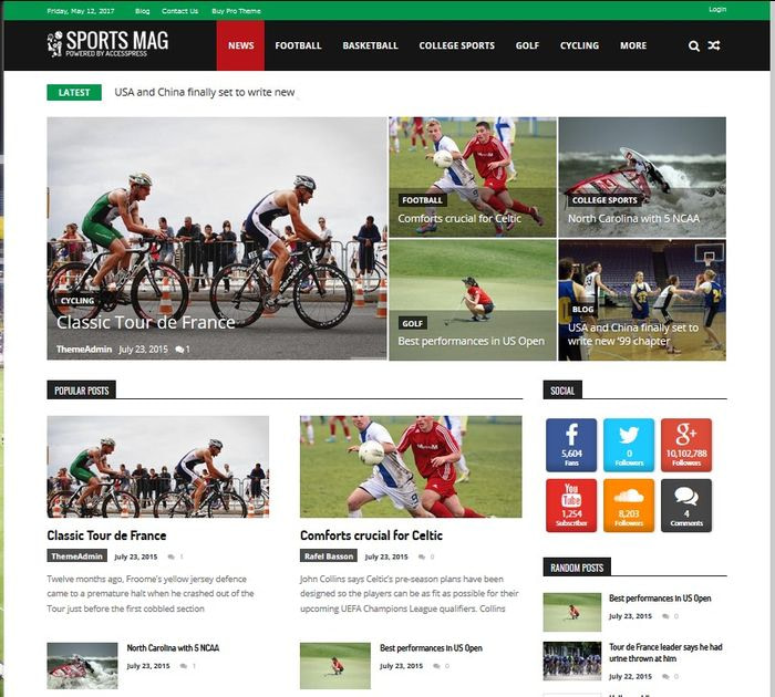 15+ Best Free Sports & Fitness WordPress Themes