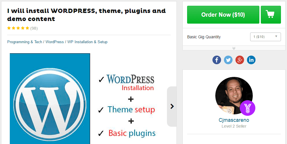 5 Fiverr WordPress Gigs to Help You Build a Website