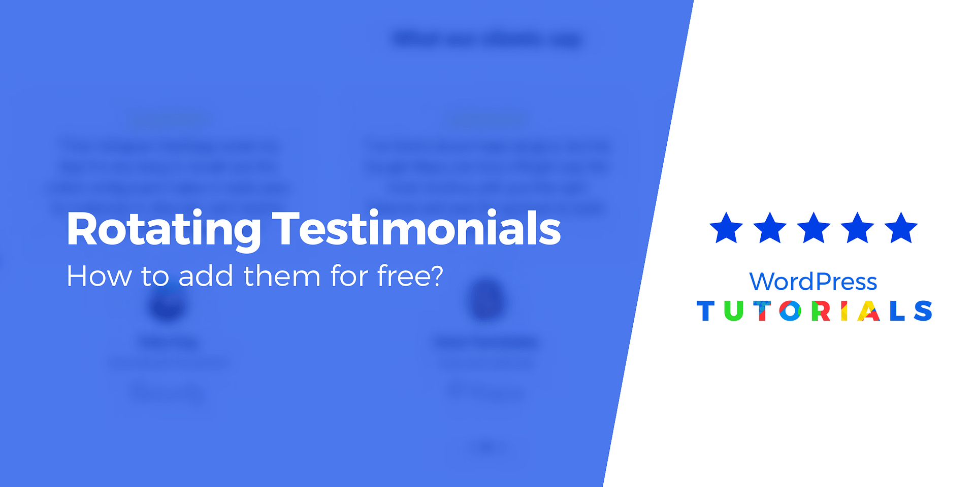 How to Add Rotating WordPress Testimonials For Free
