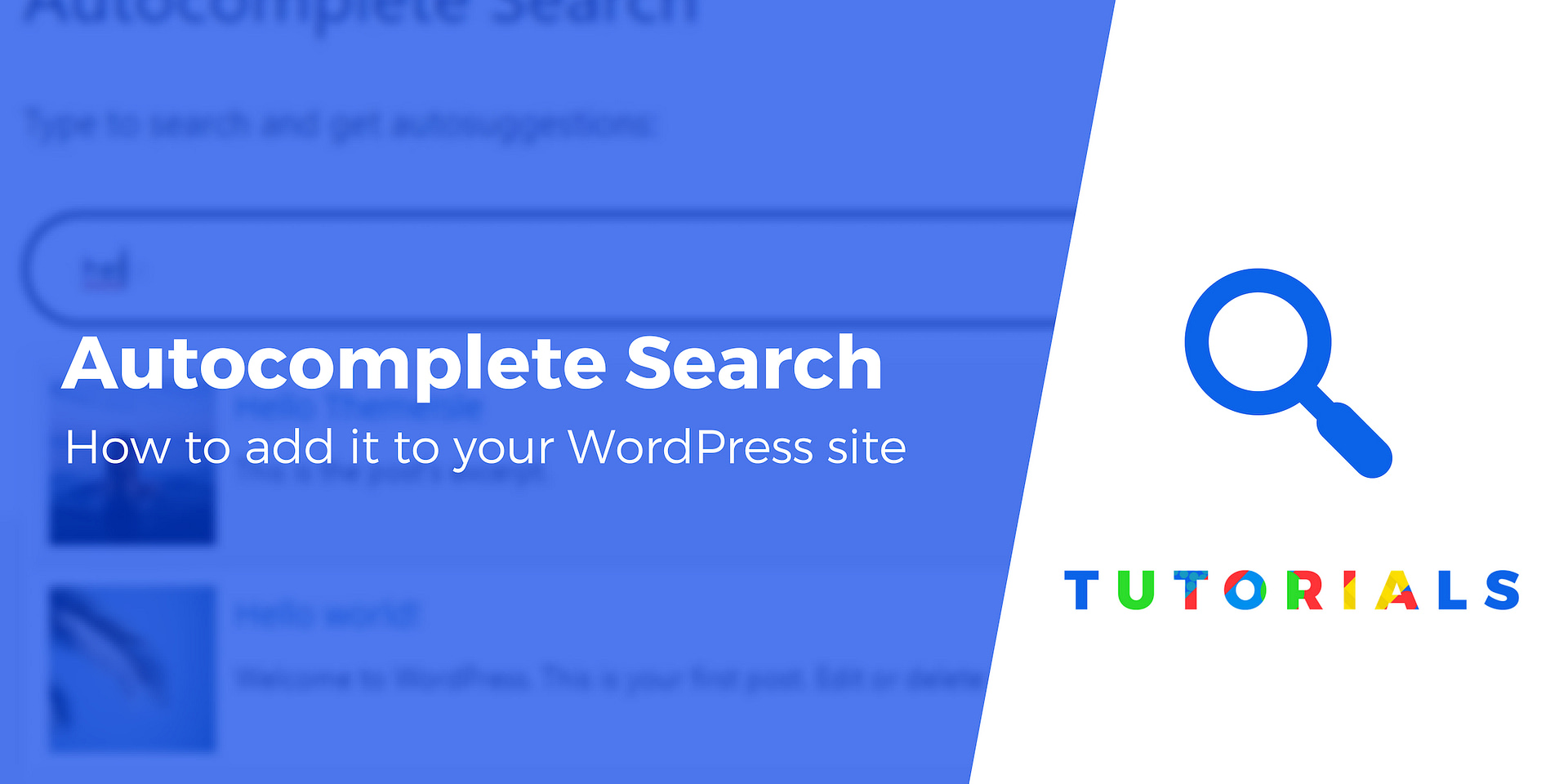WordPress Autocomplete Search Setup Guide: No Code Required! WordPress Autocomplete Search Setup Guide: No Code Required!
